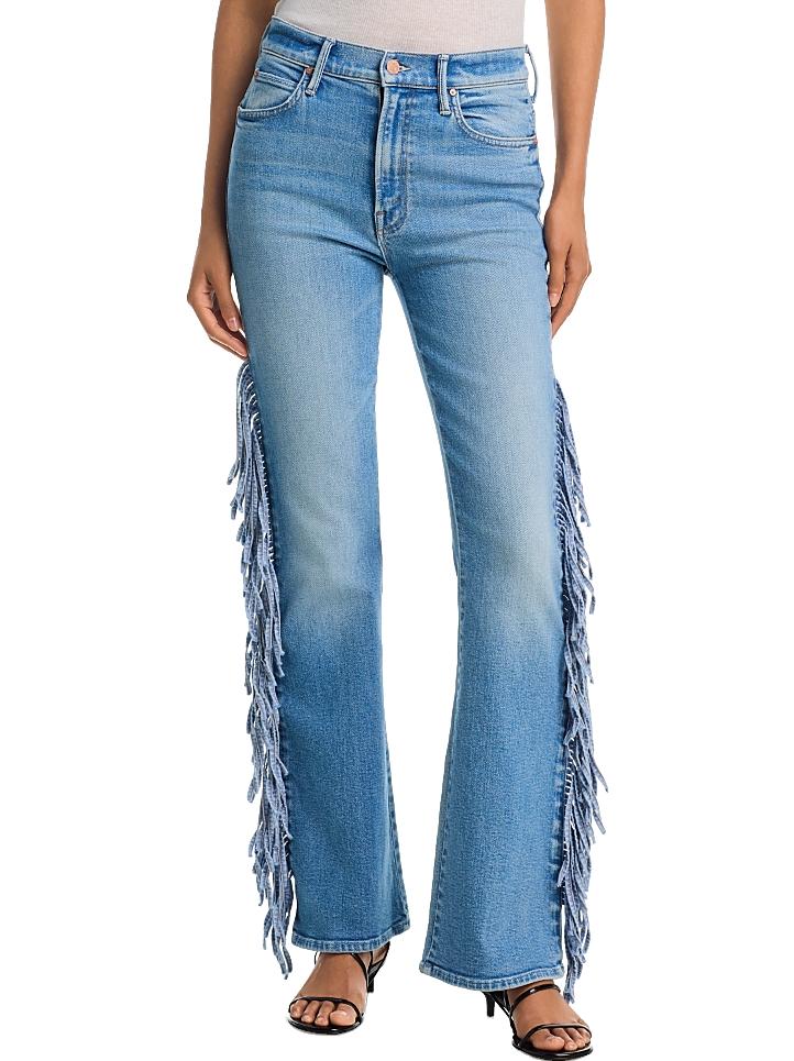 MOTHER the fringe desperado sneak jeans in saddle up